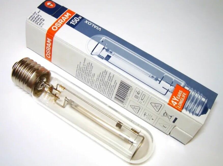 Лампа Натриевая Цилиндр 150W 100V E40 NAV T 17500Лм 2000К D-47mm L-210mm Натриевая Газоразрядная Свет Теплый белый OSRAM, уп. 1шт