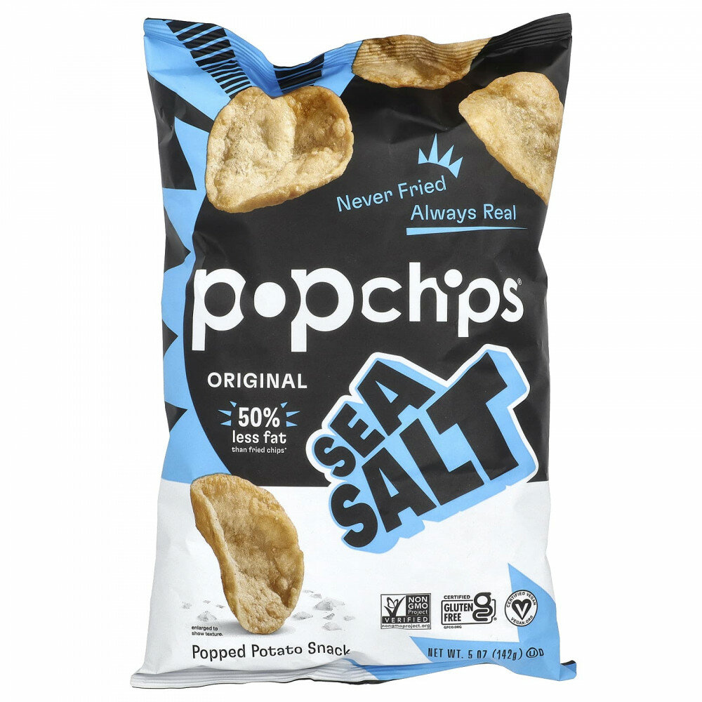 Popchips, оригинальная, морская соль, 142 г (5 унций)