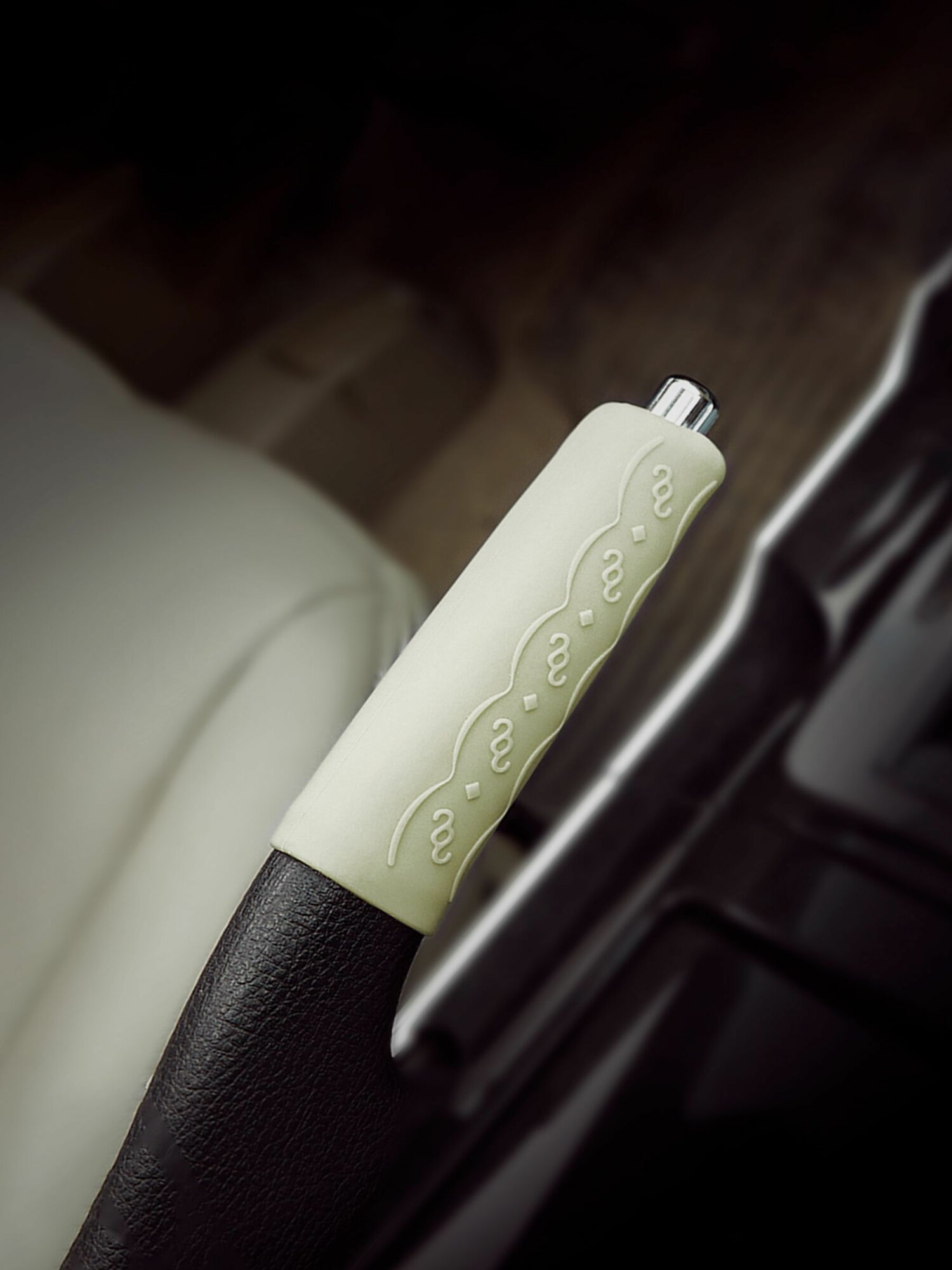 Чехол для Ручного тормоза автомобиля, Стояночный Рычаг, Ручник, Силиконовый Светло-серый