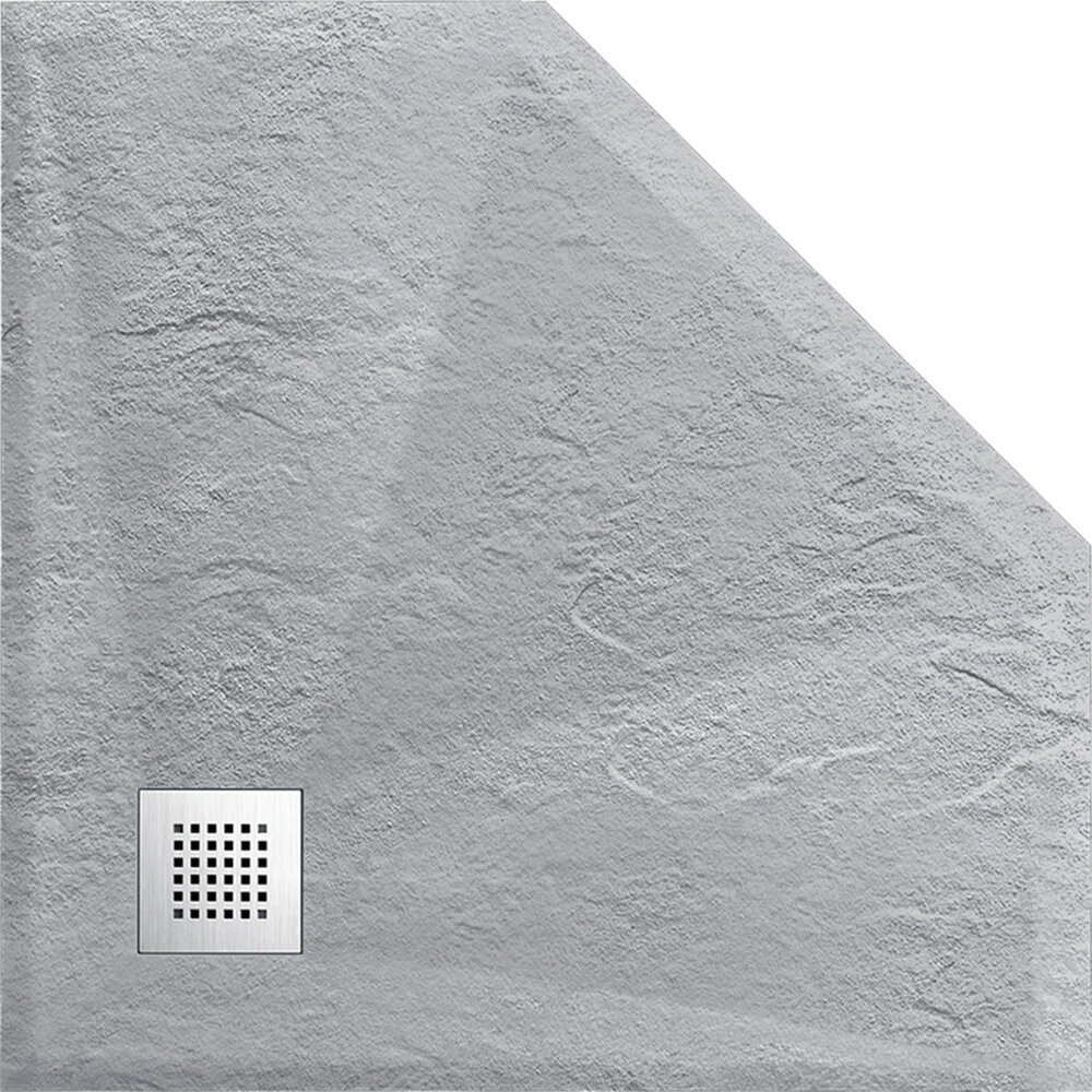 Поддон для душа Vincea VST-4SP9090G из искусственного камня, 90x90 см, низкий, пятиугольный