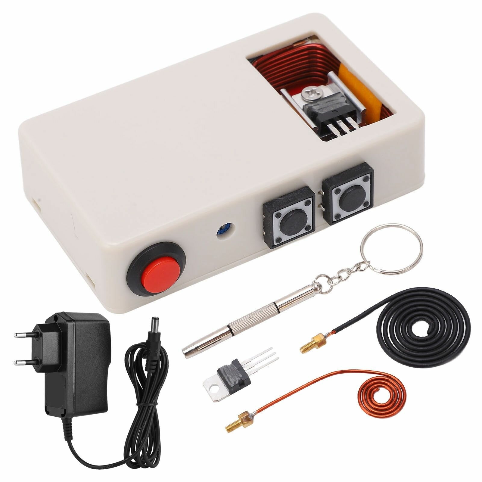 Генератор ЭМИ 150 МГц Передатчик электромагнитных импульсов Генератор частоты импульсов Вилка европейского стандарта 100 220 В переменного тока Белый