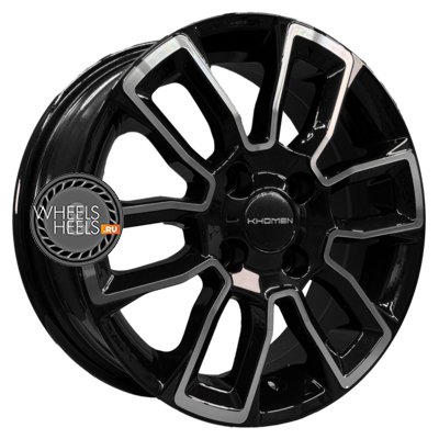 Диск автомобильный литой Khomen Wheels KHW1406 (Honda Civic) 14x5.5 4x100 et45 dia56.1 Black-FP