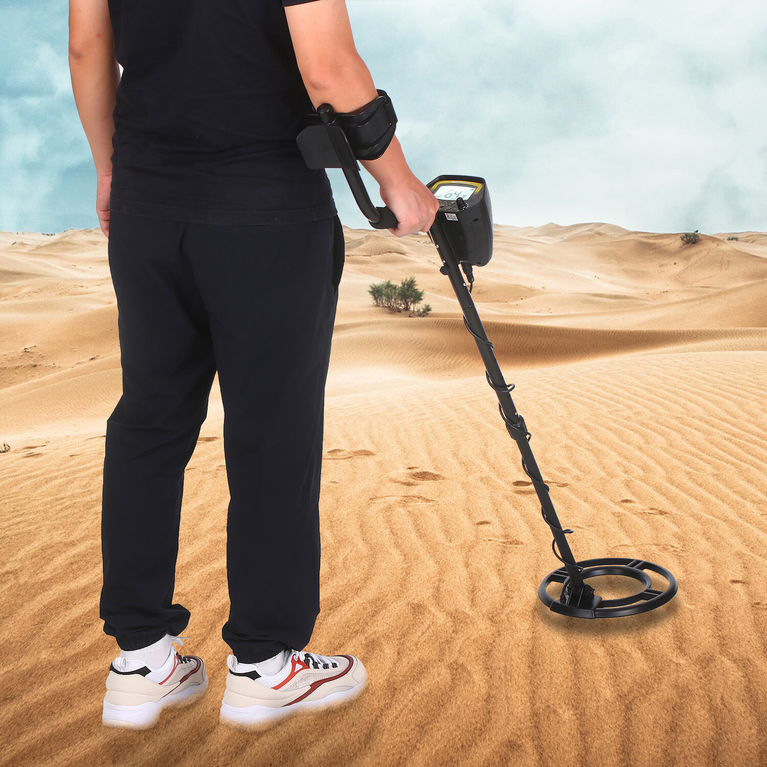 Металлоискатель с ЖК-экраном, настройка чувствительности, 10" водонепроницаемая катушка, идеален для поиска монет и драгоценностей