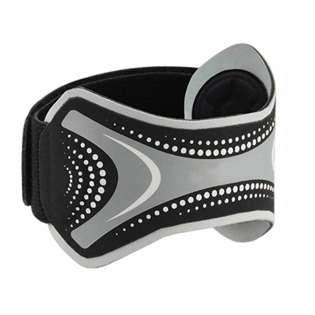 Компрессионный защитный рукав для спорта и фитнеса на локоть-серый-один размер