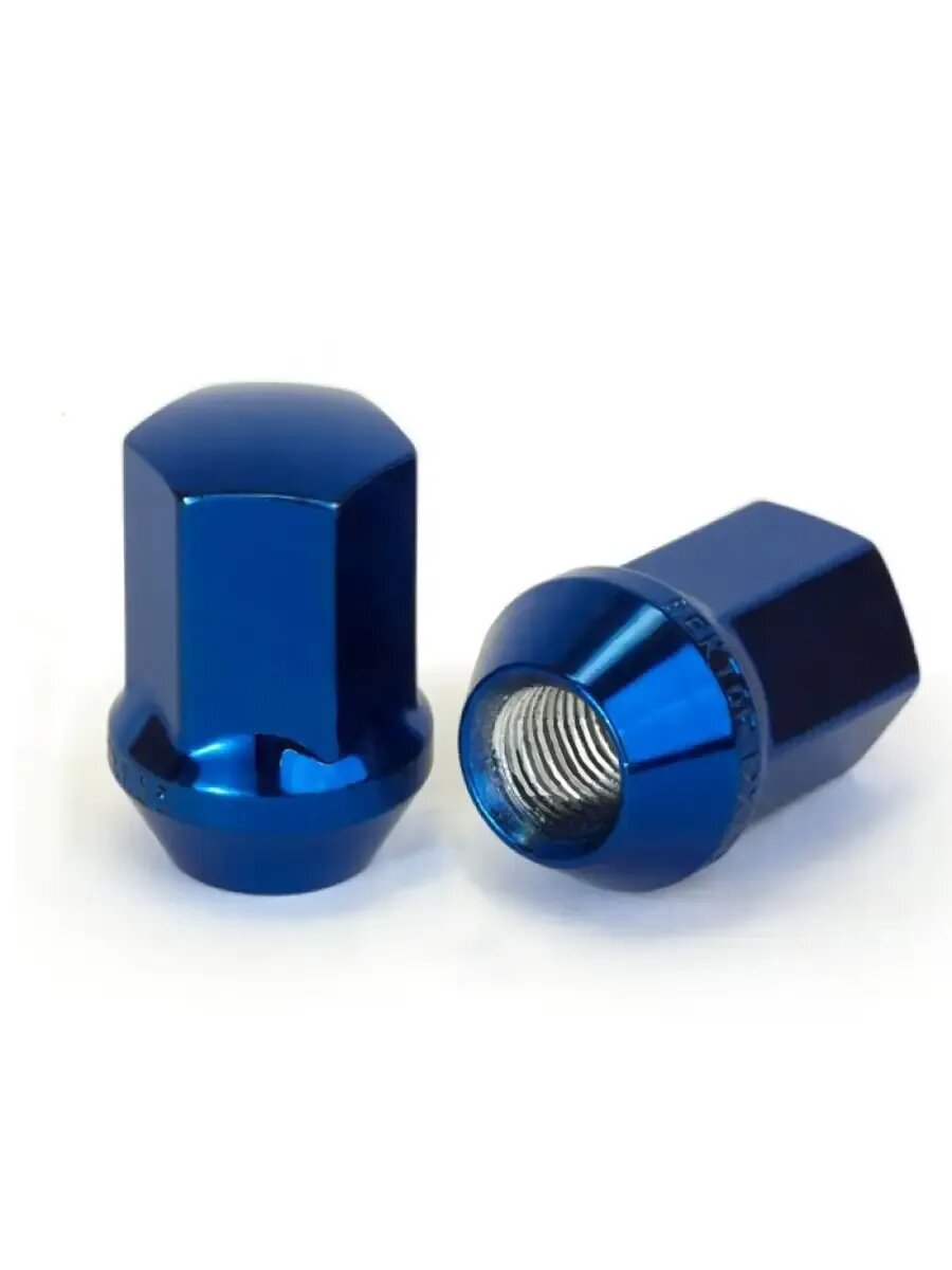 Гайка M12х1,50 35мм Конус, закрытая кл19мм Синий 10 шт