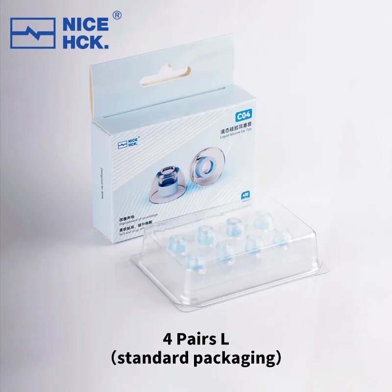 NiceHCK C04 насадки для наушников, 4 Pairs L