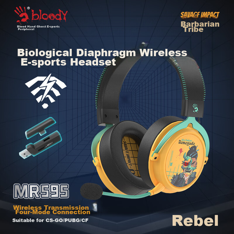 Беспроводные наушники A4TECH MR595 Gaming Headset, цвет Yellow