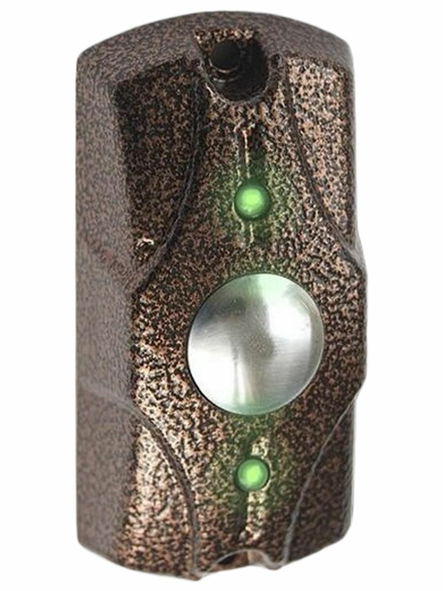 Кнопка выхода Циклоп, медный антик Кнопка выхода накладная но, металл, подсветка, 12В, 0.1А