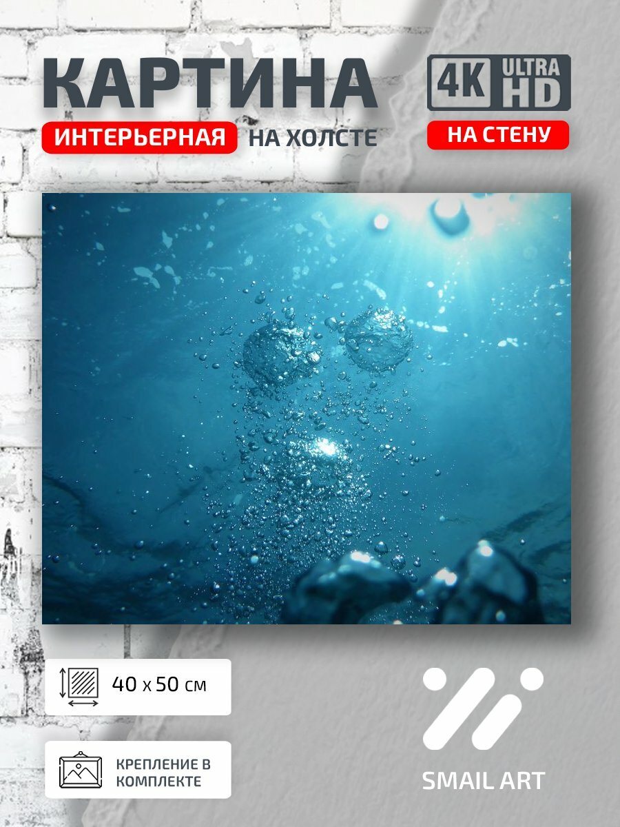 Картина на холсте интерьерная 40 на 50 на стену Вода Landscape для гостиной пейзаж интерьер