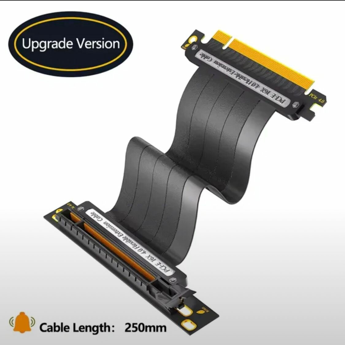 T.F.SKYWINDINTL Райзер PCIE 4.0 X16 GEN4 25см (угол 90) удлинитель кабеля для видеокарты 32 ГБ/с