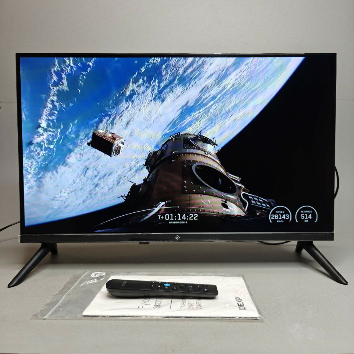 24" Телевизор DEXP 24HEY1 ОС YaOS Smart, WiFi, черный