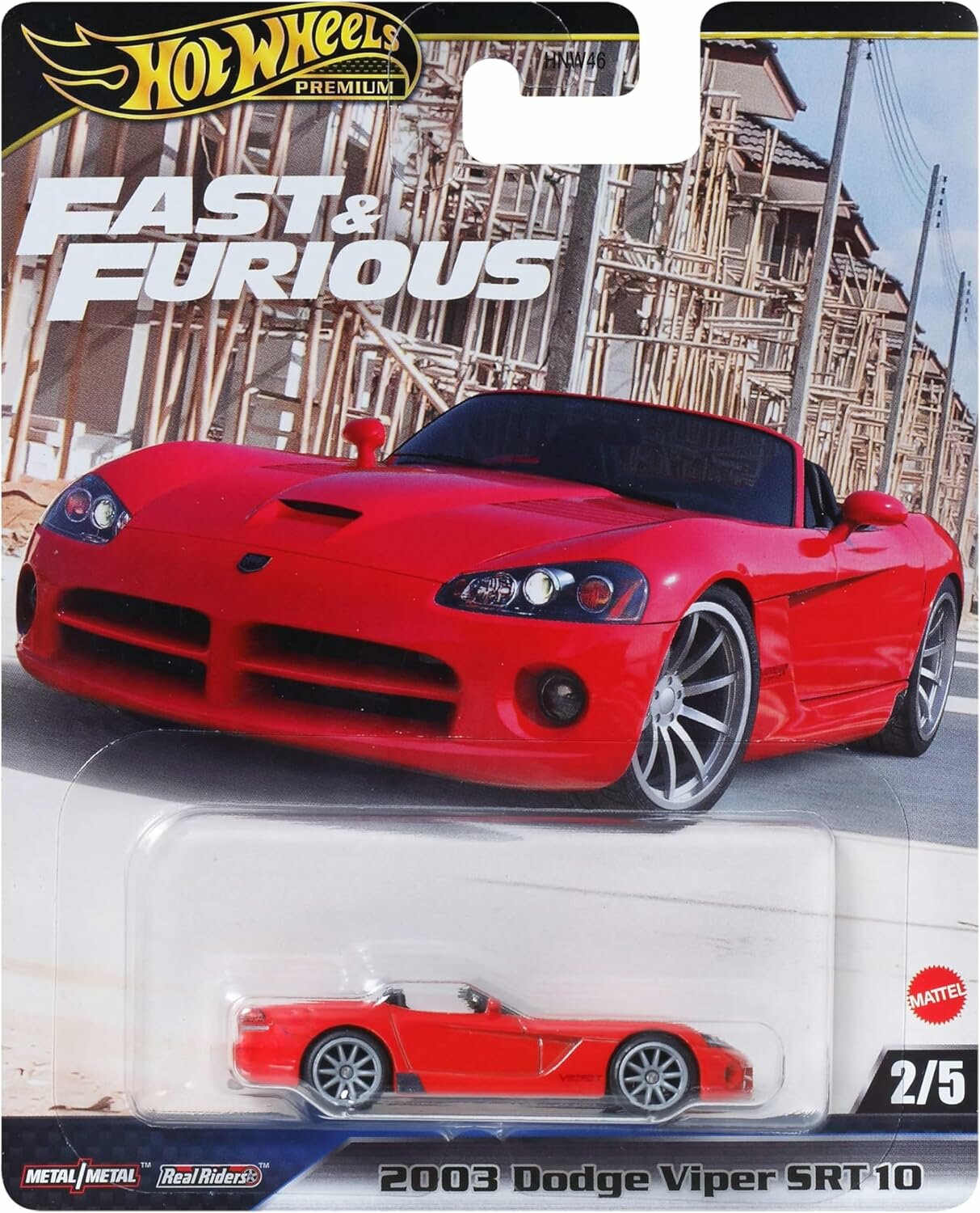 Hot Wheels 2003 Dodge Viper SRT 10 Viper Red (коллекция Fast & Furious 2025, 2/5 mix 1) - коллекционная Premium машинка