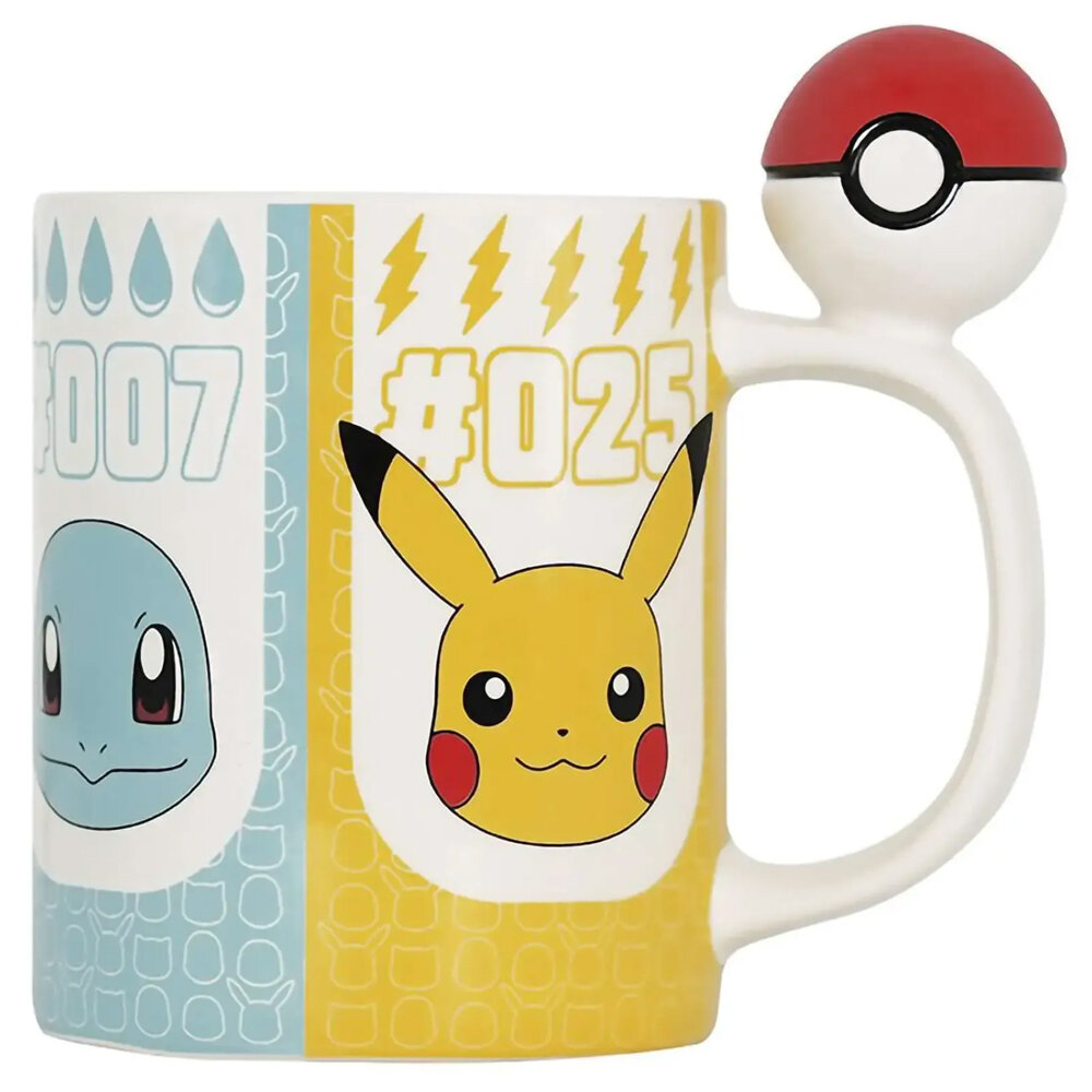 Кружка из доломита с 3D ручкой Pokemon Pokeball 460 мл ABYMUGA368