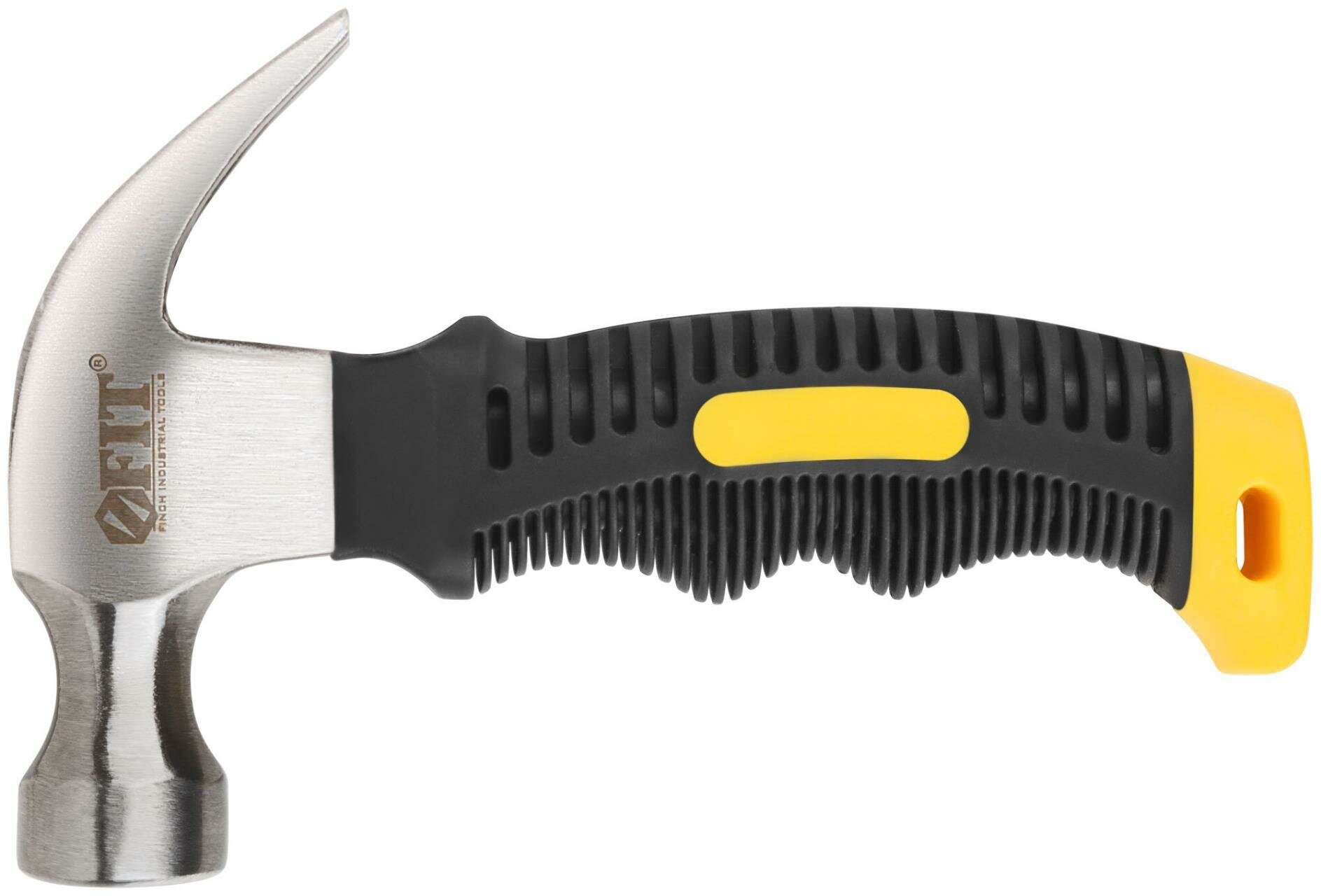 Молоток-гвоздодер укороченный, фиберглассовая обрезиненная ручка, 25 мм, 225 гр.