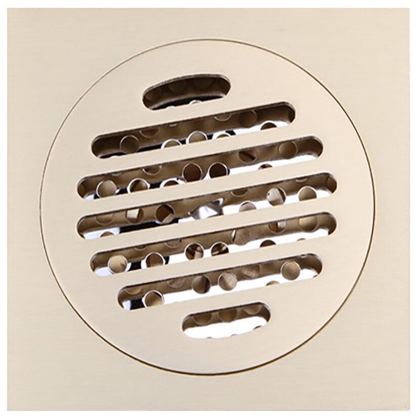 Душевой трап Veragio Canyon 100х100 мм с решеткой и механичным обратным клапаном, бронза VR. CAN-2010. BR