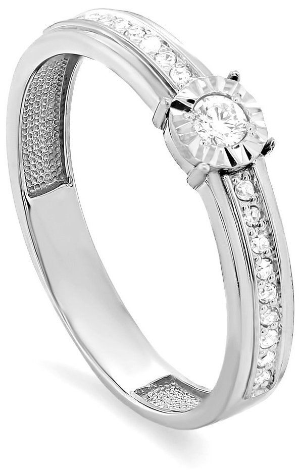 Кольцо, белое золото, 585 проба, бриллиант