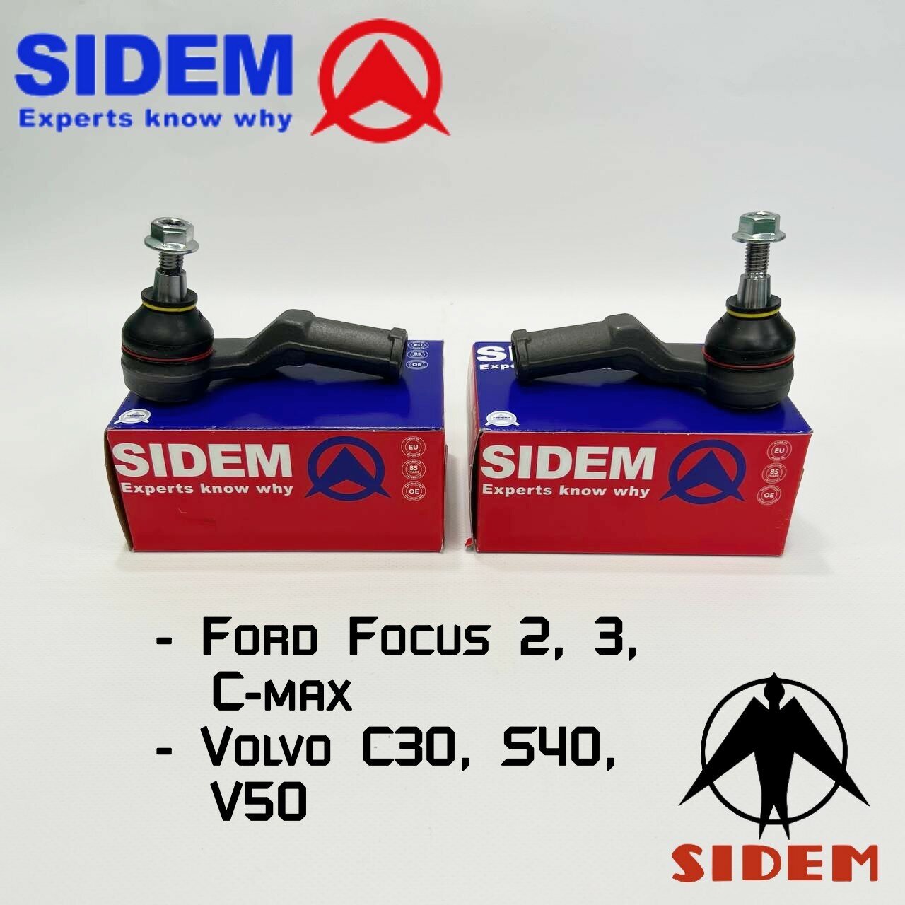 Рулевые наконечники Sidem для Ford Focus 2, 3, C-Max, Volvo C30, S40, V50