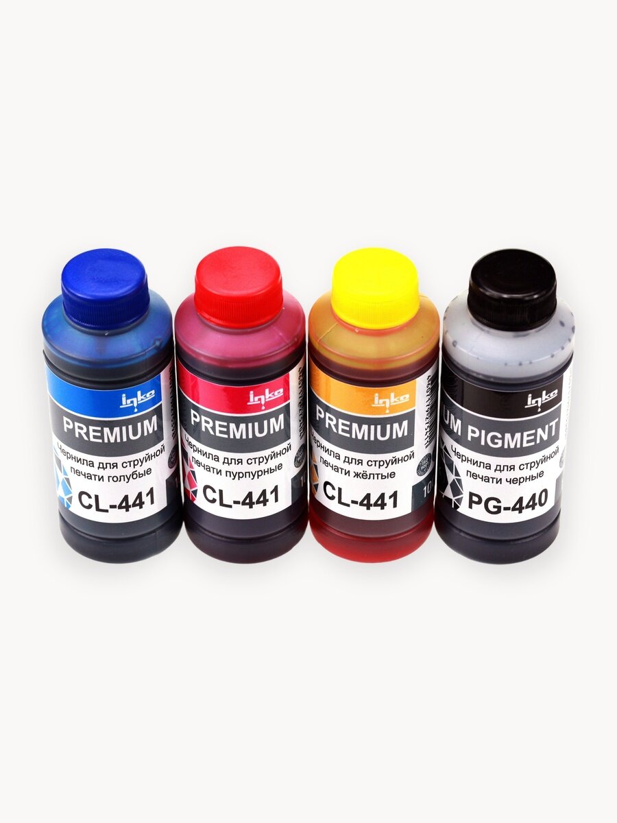 Чернила Inko PG-440/CL-441 для Canon Pixma MG2140, MG2240, MG3140, MG3240, MG3540, MG3640, MG3640S, MG4140, MG4240, TS5140, MX374, MX376, MX394, MX434