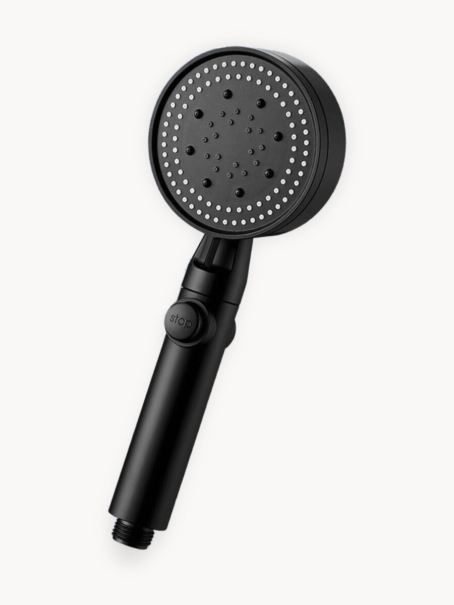 Лейка для душа Массажная 5-ти режимная лейка для душа черная