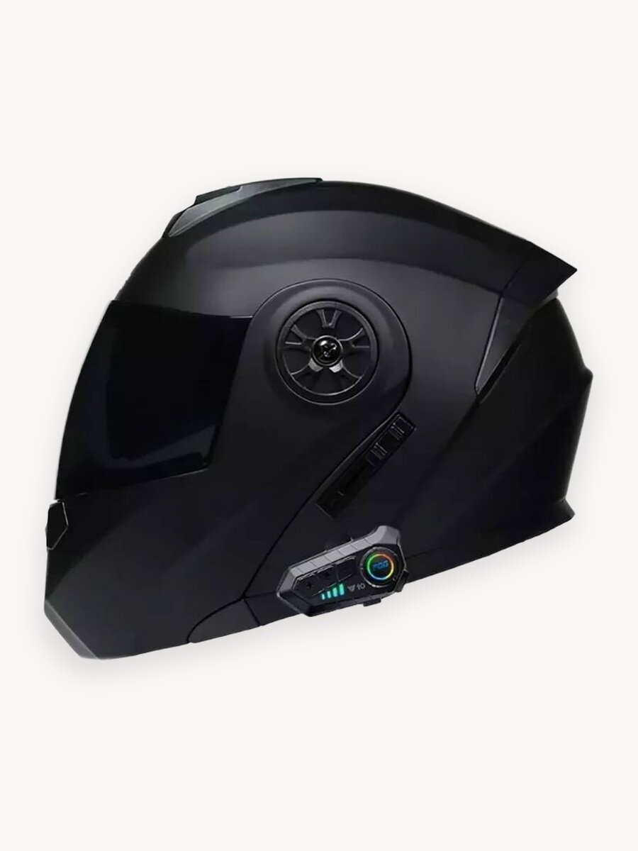 Мотошлем модуляр Powerfull с bluetooth / шлем с блютуз гарнитурой мотоциклетный-M