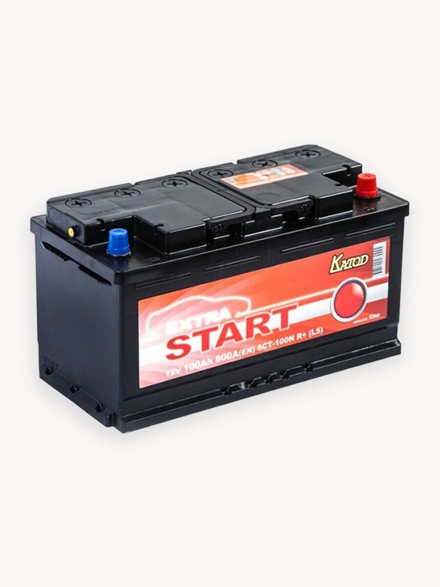 Аккумулятор Extra Start 6СТ-100N R+ (L5), 353x175x190, обратная полярность, 100 Ач
