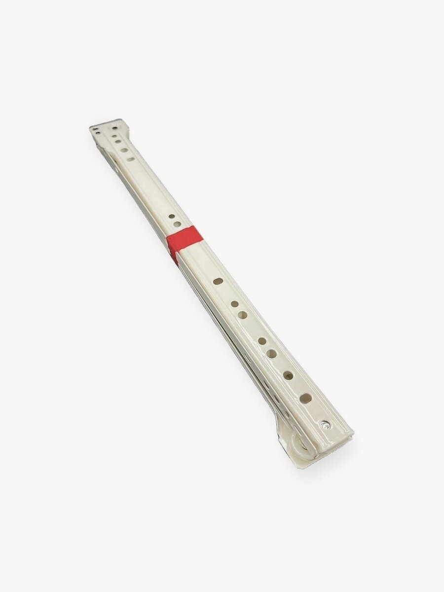 Роликовые направляющие, металл, до 15кг, цвет белый, длина 30 см