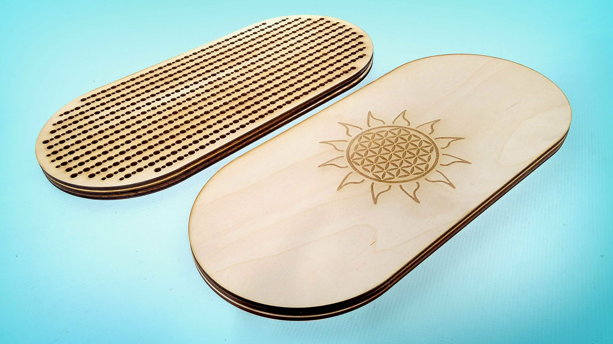 Доска садху Солнце - Без гвоздей 16х34см - шаг 10мм - заготовка