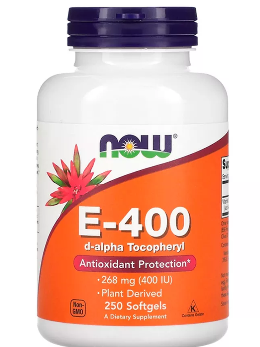 NOW E-400 D-alpha, 250 капс.