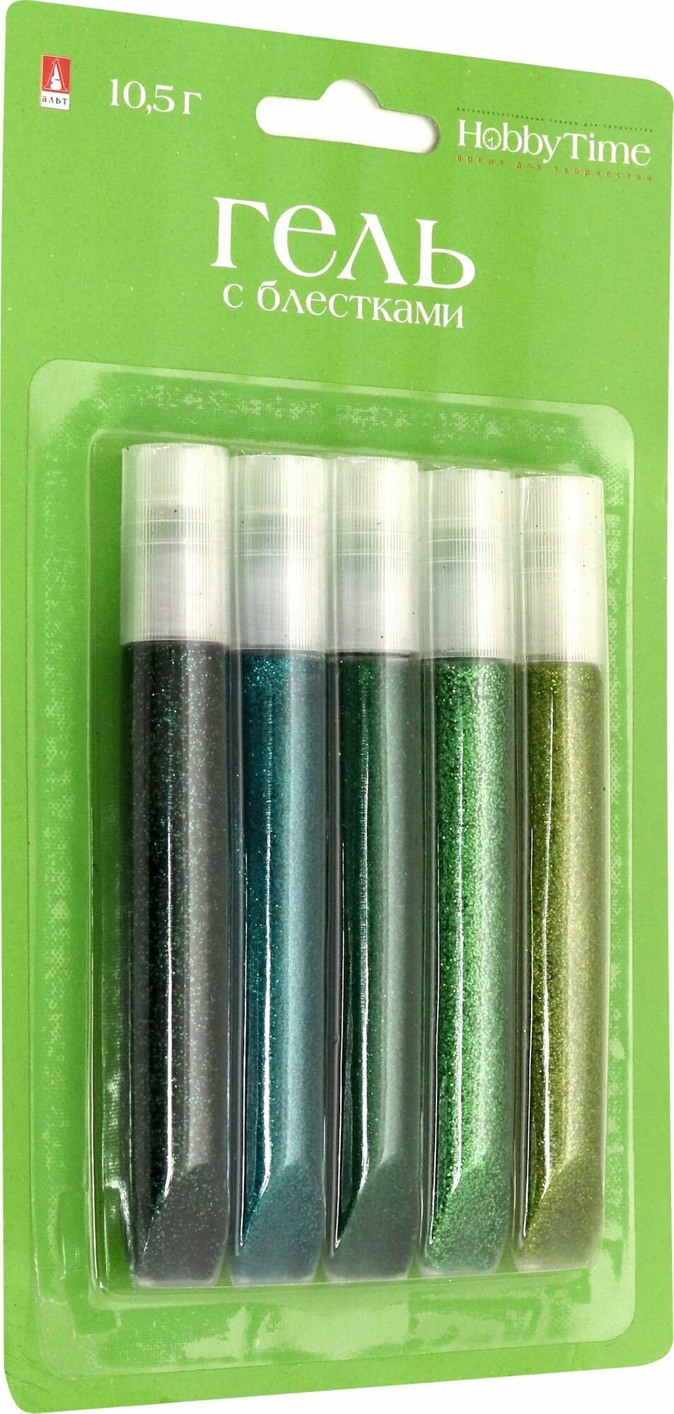 Гель с глиттером для декора Цветовая гамма №4, 5 цветов