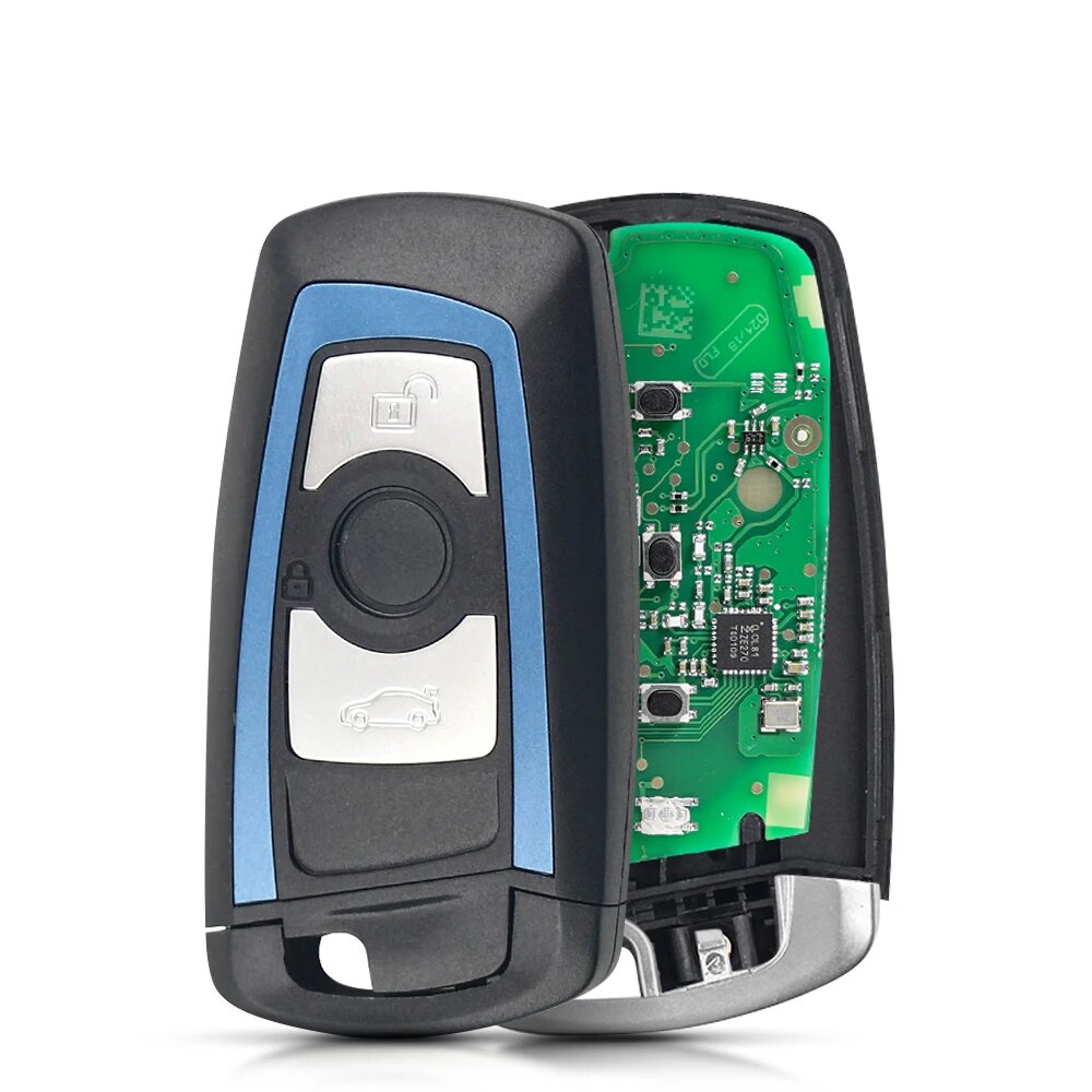 Дистанционный автомобильный ключ KEYYOU для BMW F 3 5 7 серии X5 X6 F20 F22 F30 CAS4 CAS4 + FEM BDC 315 434 868 МГц ID49 PCF7945P Ключ повышения мощности Blue 3 Buttons, 434 Mhz