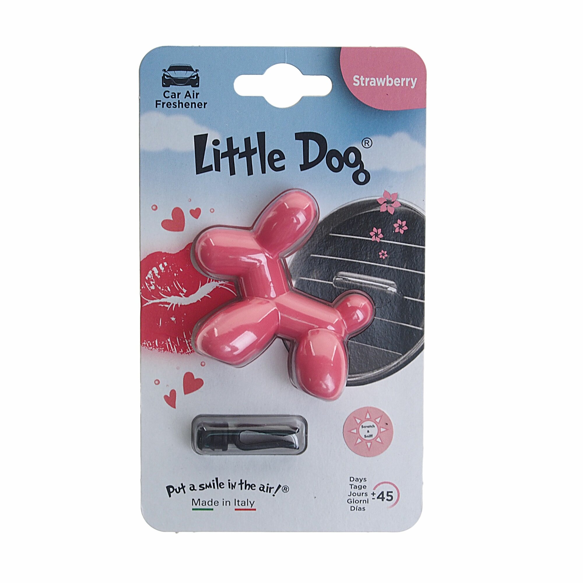 Ароматизатор воздуха ED1111 Little Dog (Клубника) на дефлектор, 3D-Polymer Drive Int