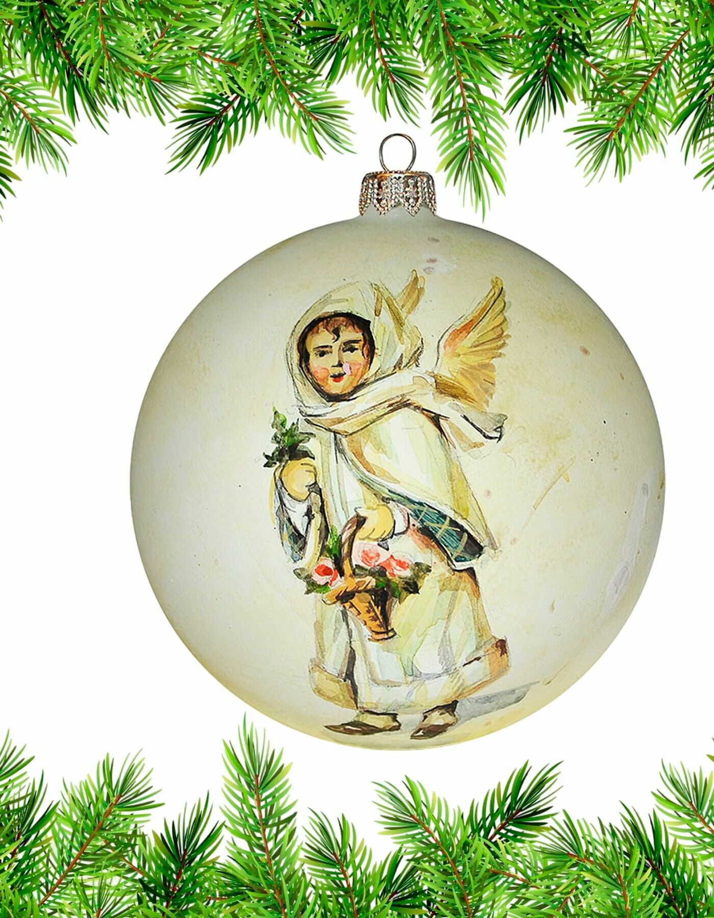Елочный шар "Ангел винтажный"