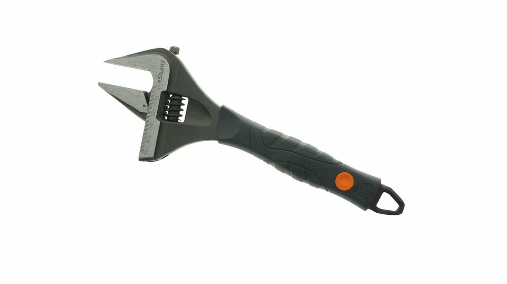 Разводной ключ с тонкими губками, 250 мм, зев 50мм, фосфатированный, 1045-11-250