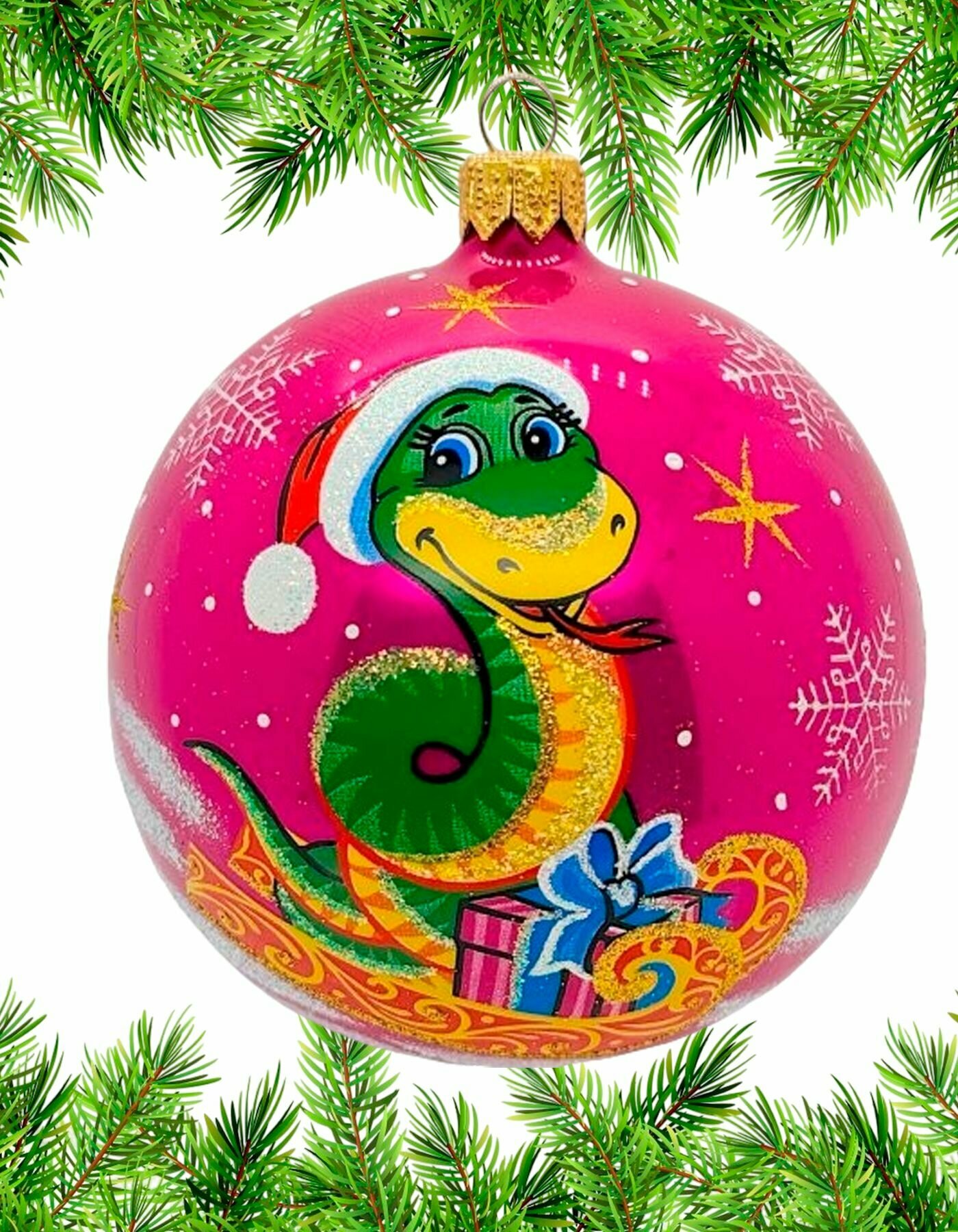 Шар 95мм Зодиак-"Санки", фиолетовый