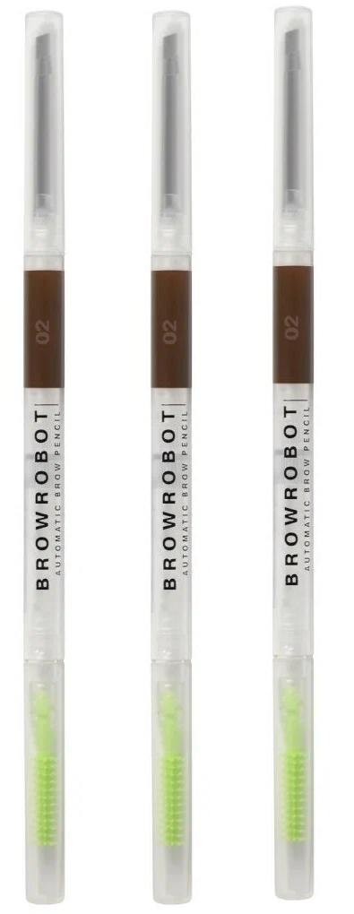 Карандаш для бровей автоматический Influence Beauty Brow Robot т.02 0,1 г 3 шт