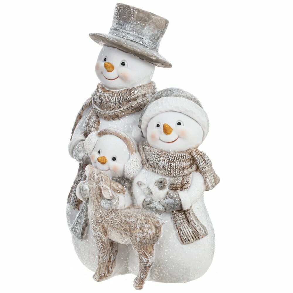 Фигурка Снеговики, 12х9х16,5 см KSM-791669