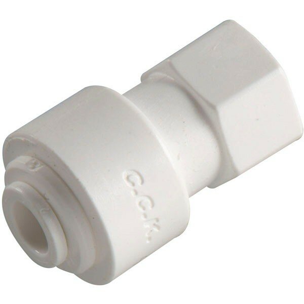 Фитинг муфта для подключения крана чистой воды JG трубка 1/4" – внутренняя резьба 7/16"