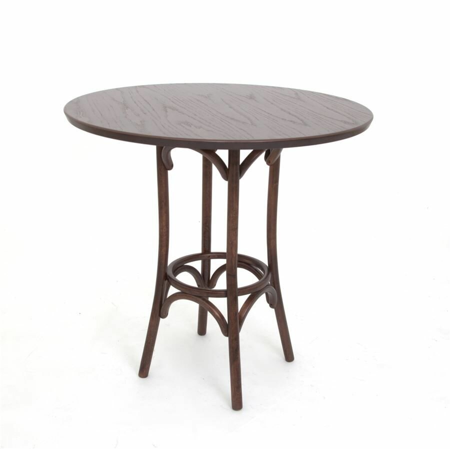 Стол Зальцбург Red Black темное дерево, дерево, круглая столешница, ножки