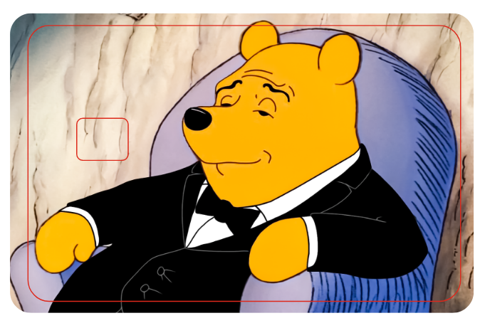 Наклейка на банковскую карту, стикер на карту, маленький чип, мемы, приколы, комиксы, стильная наклейка мемы, мультики, Винни-Пух