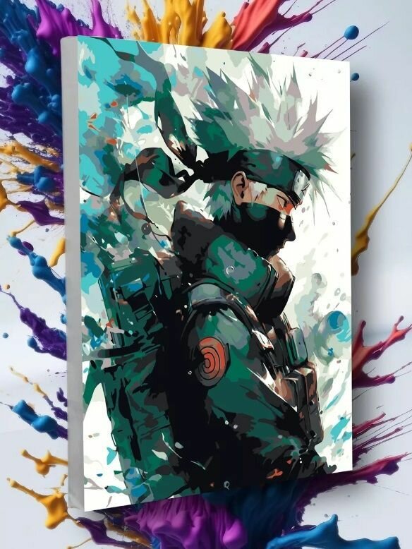 Картина по номерам Какаси Хатакэ, Наруто, Kakashi Аниме 40х50