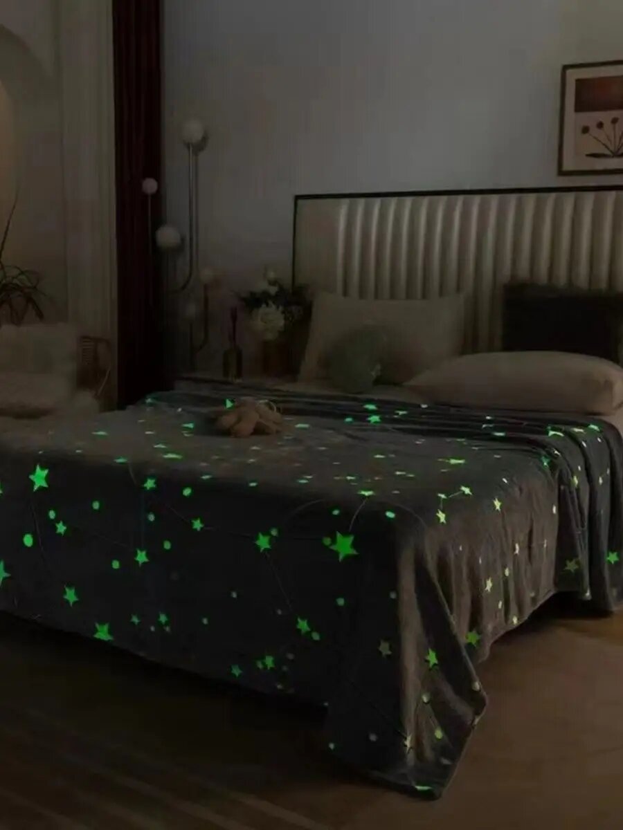 Плед светящийся в темноте 200х220 Moonlight