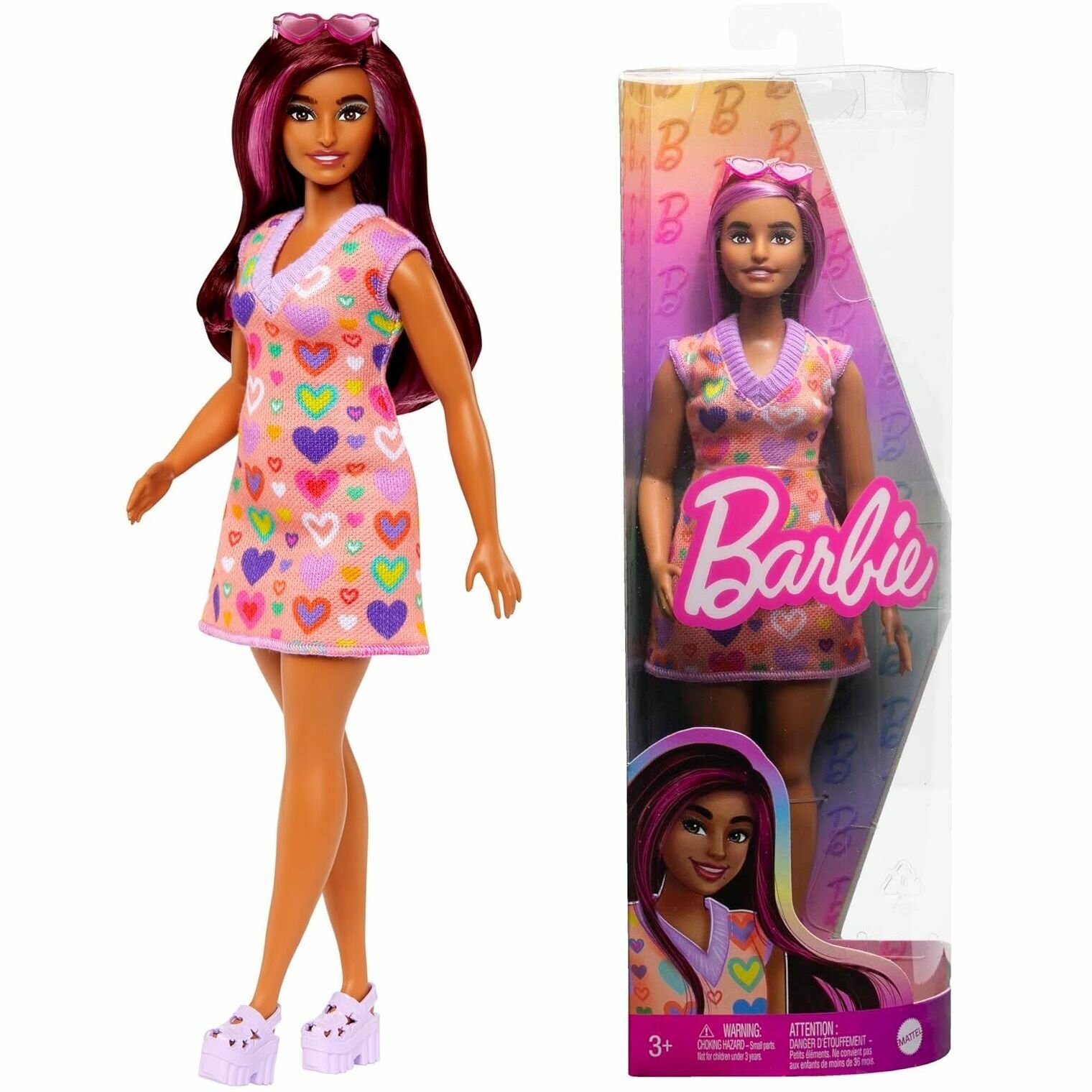 Кукла Barbie Fashionistas HJT04, с аксессуарами, высота 28см, от 3 лет