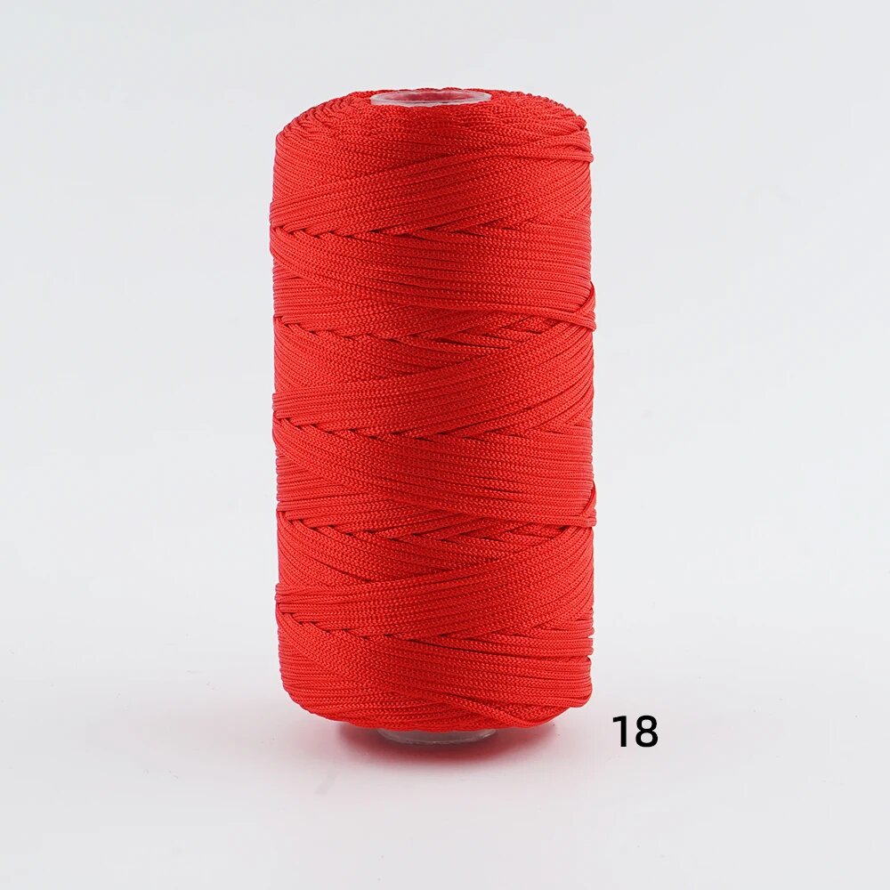 Красная нейлоновая пряжа 18 red, 100 г, 1,5 мм
