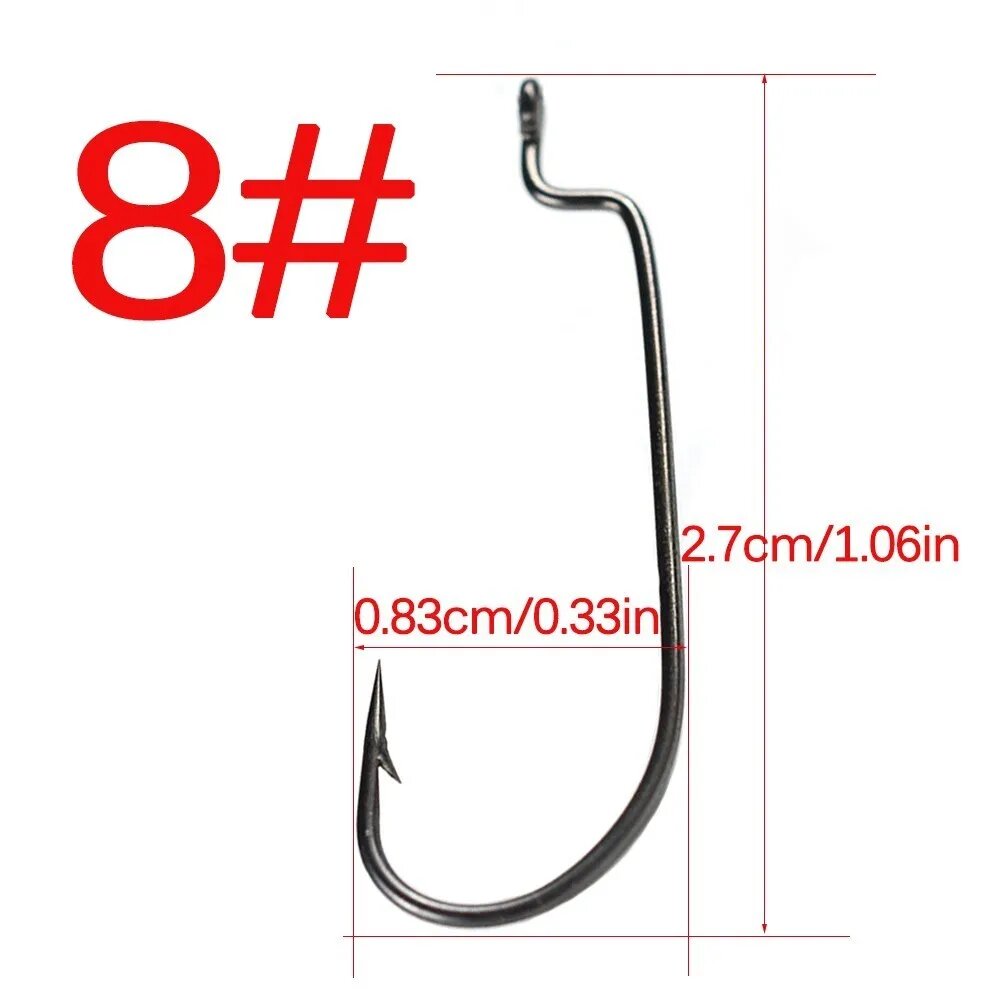 50 шт. узкий крючок из высокоуглеродистой стали 1 #2 #4 #6 #8 #1/0 #2/0 #3/0 #4/0 #5/0 # приманка джиг снаряжение рыболовное Мягкая приманка крючок под червя