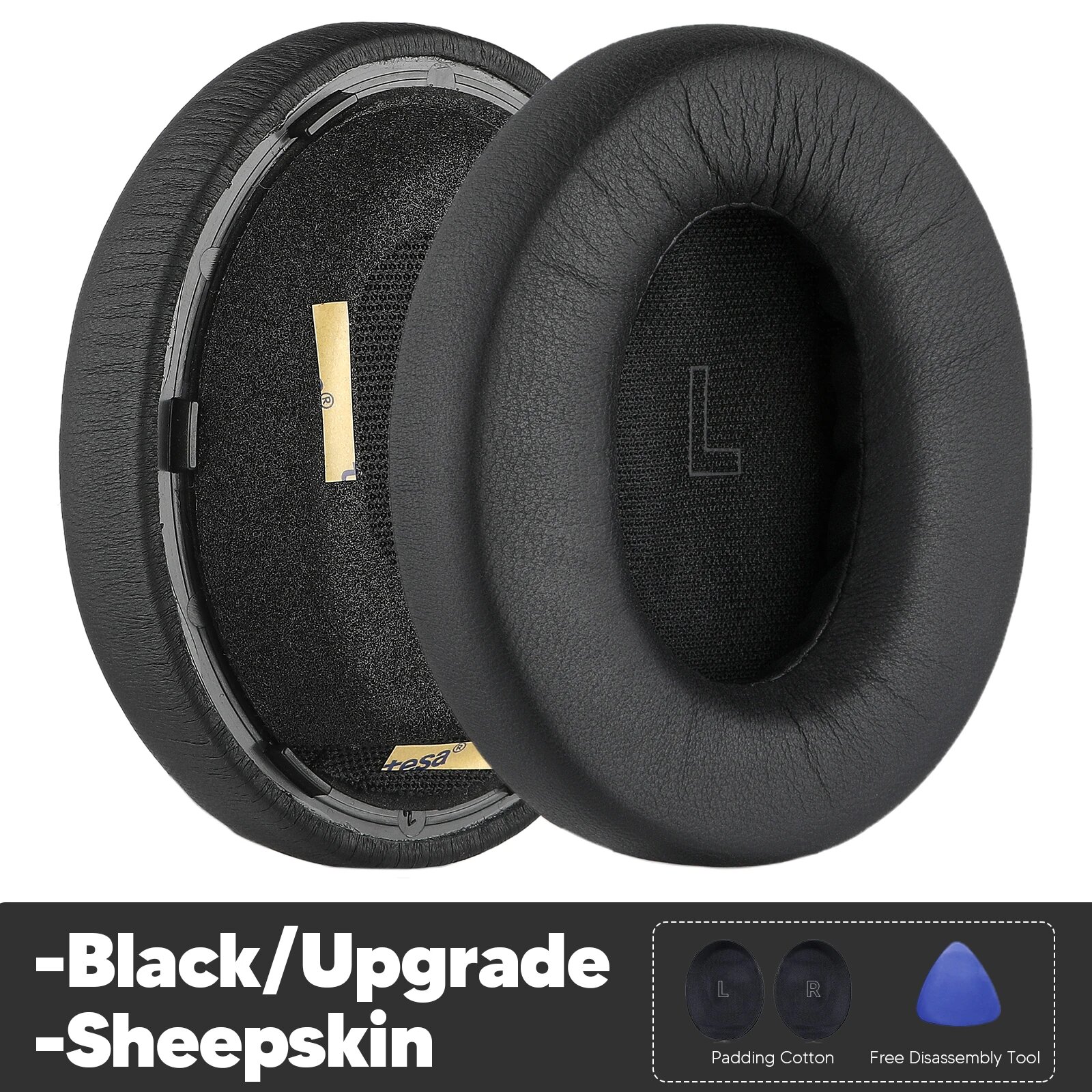 Амбушюры для Bose QuietComfort Ultra из протеиновой кожи Black Sheepskin