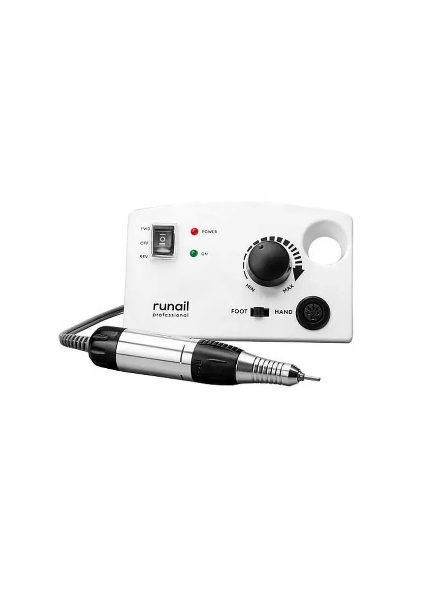 Электрическая дрель RuNail Professional РМ-35000, для маникюра и педикюра, 35Вт, белая