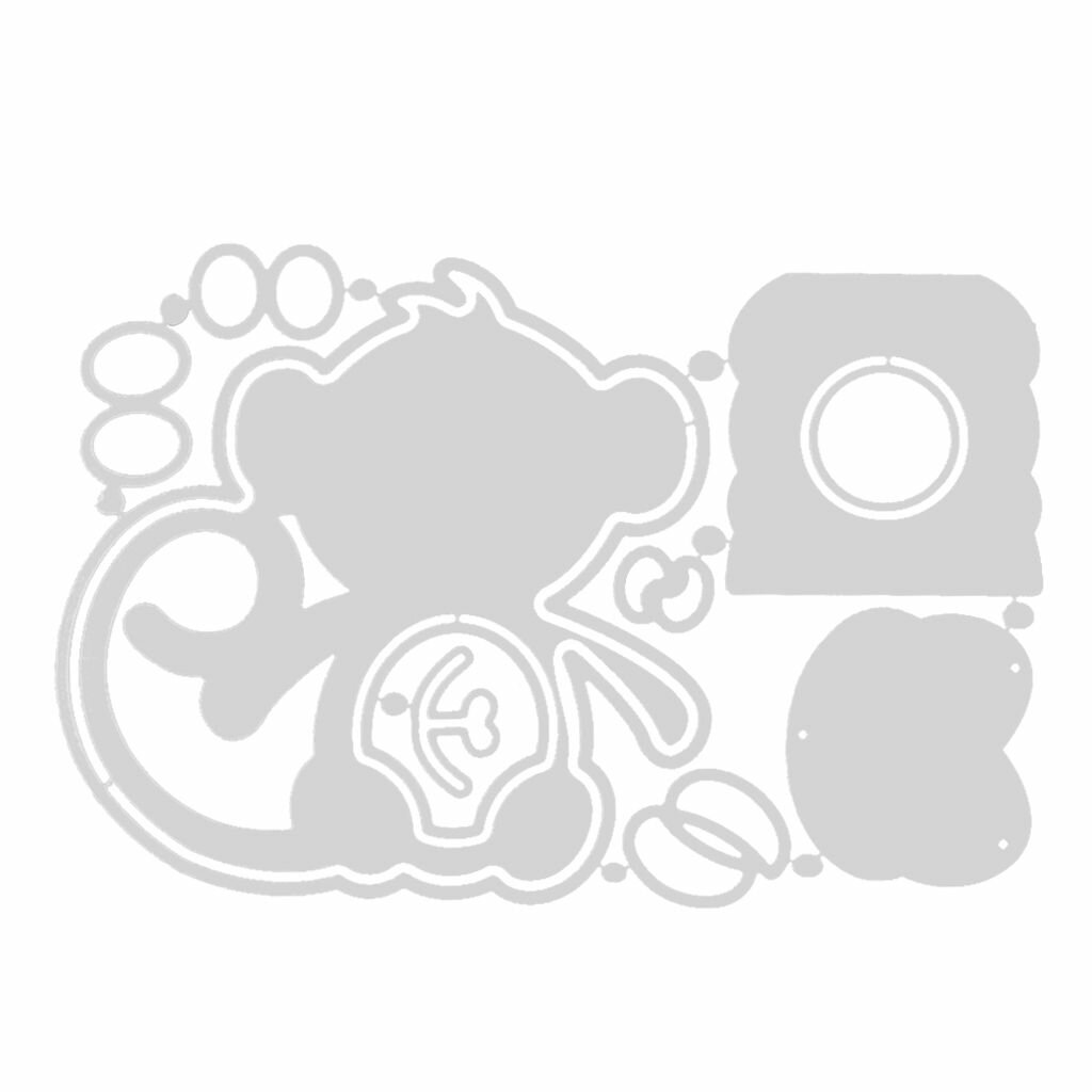 Пасхальные аксесуары, Пасхальная шкатулка с обезьянкой Трафарет для резки металла Трафарет для скрапбукинга DIY Альбом Штамп Бумажная открытка Тиснение Украшения Ремесло