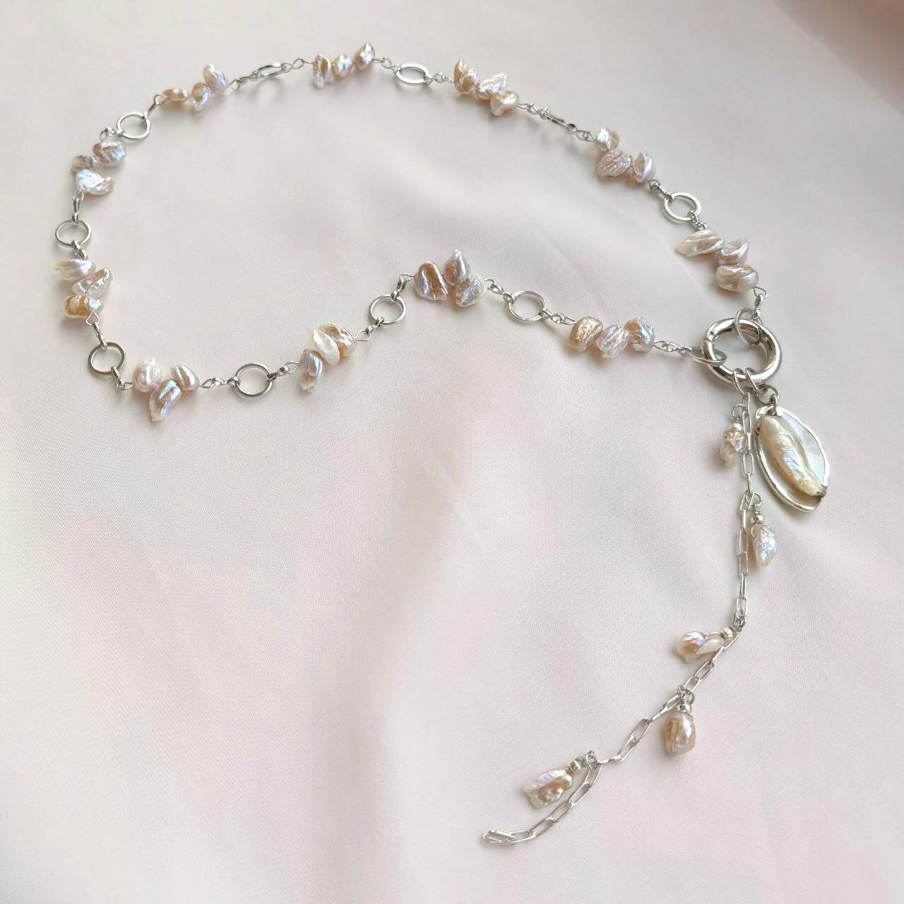 Серьги с подвесками, жемчуг культивированный