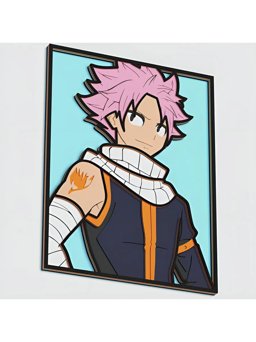 3D Картина по номерам из дерева Нацу Драгнил, 23x30 см