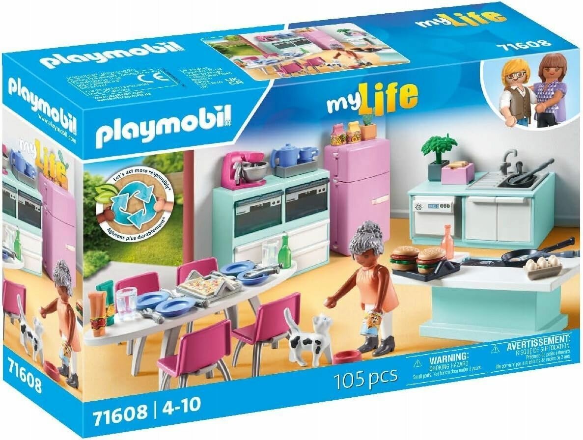 Конструктор Playmobil My Life - Кухня со столовой - Плеймобиль 71608